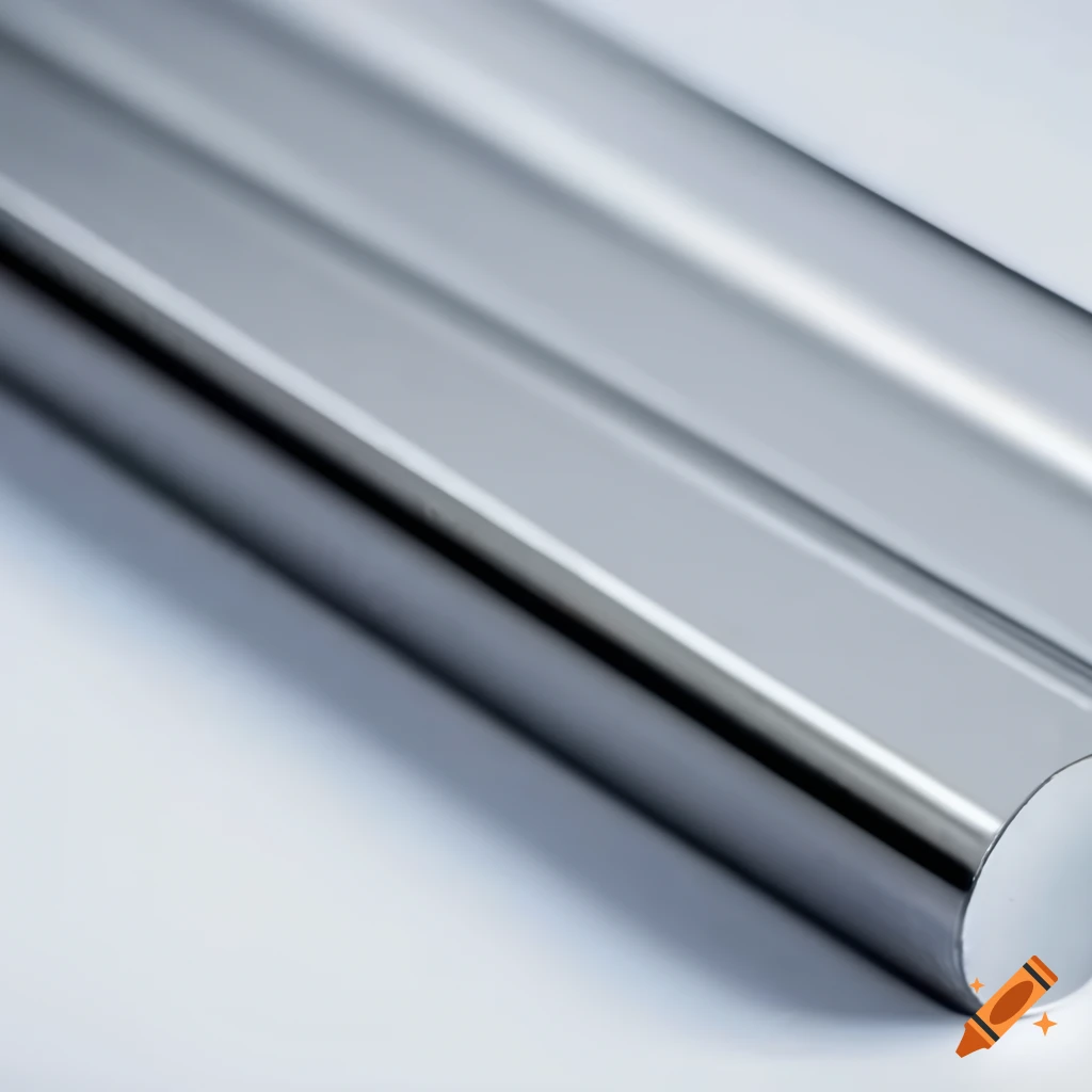 Aluminum bar for industrial purposes on white background
