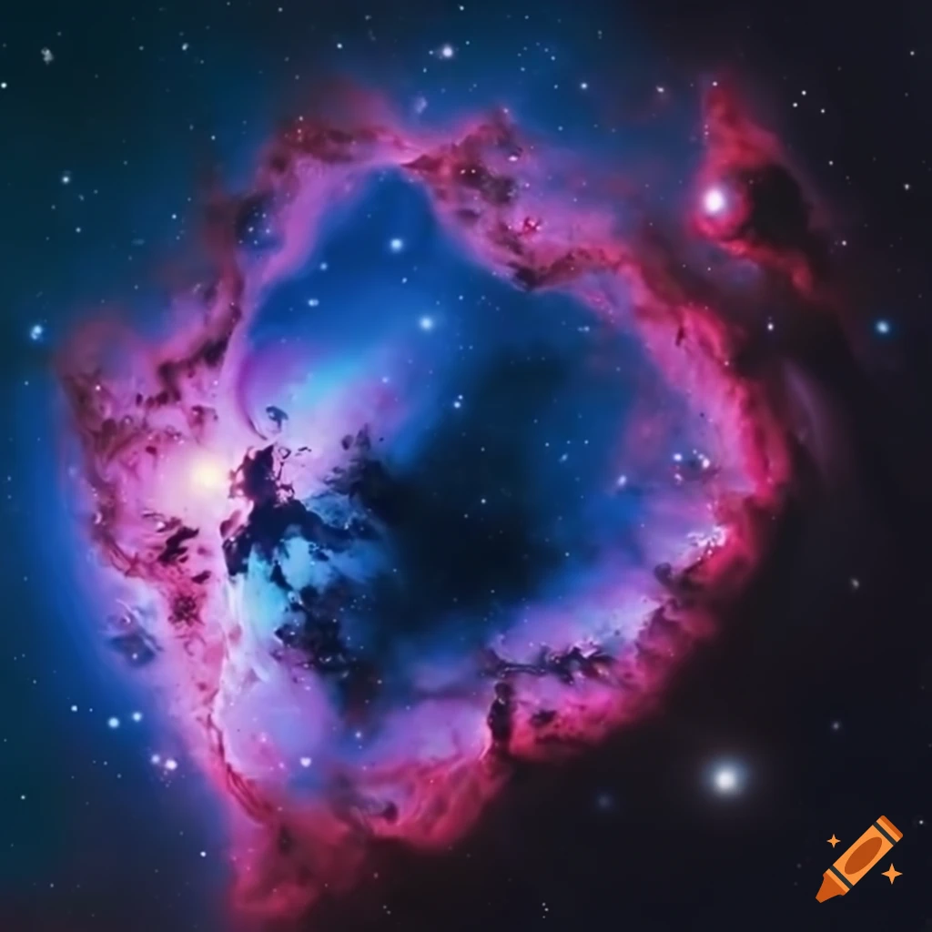 Galaxy and stars, nebula