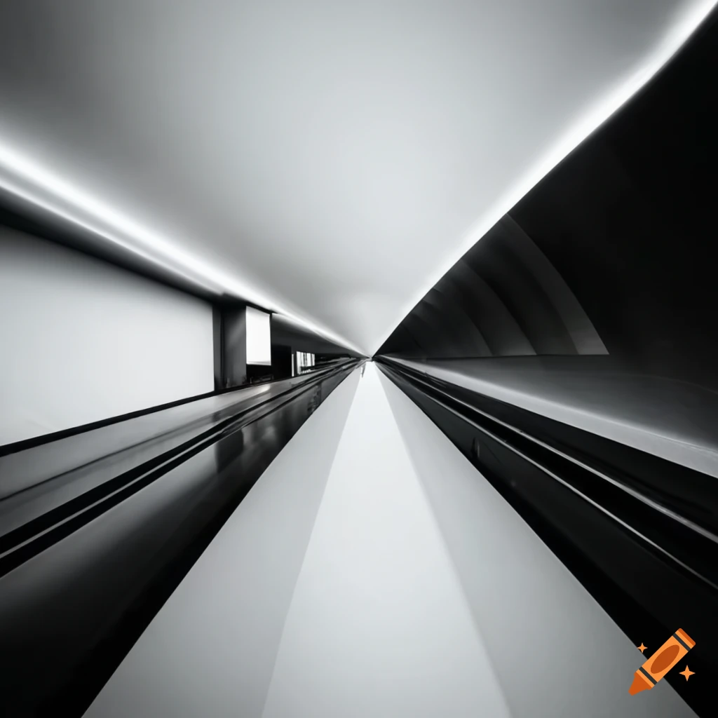 New sleek modern white panelled metro railway station led platform ...