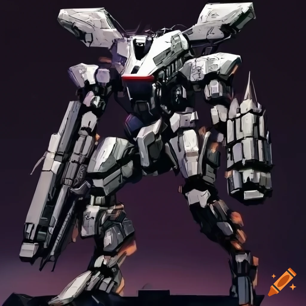Armored core mecha on Craiyon