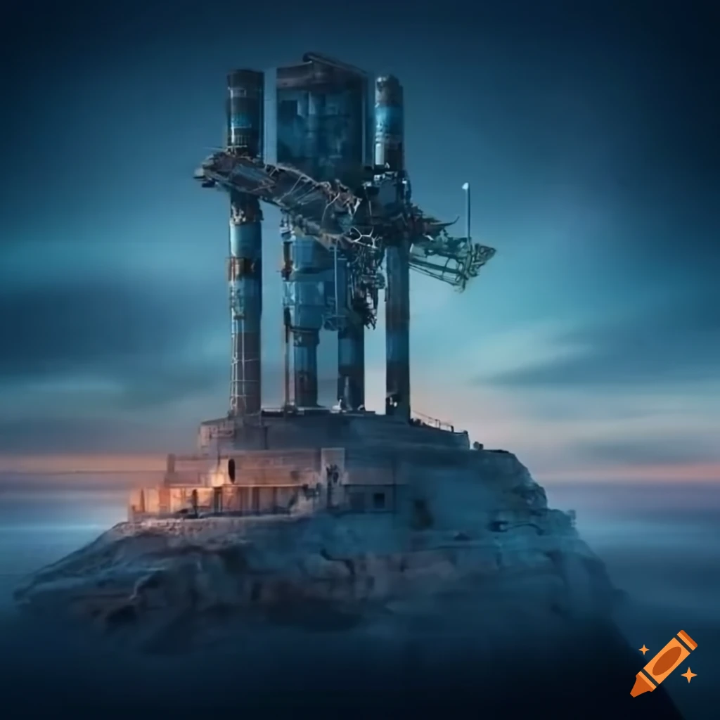 A rust space station. sherlock holmes. a cliff on Craiyon