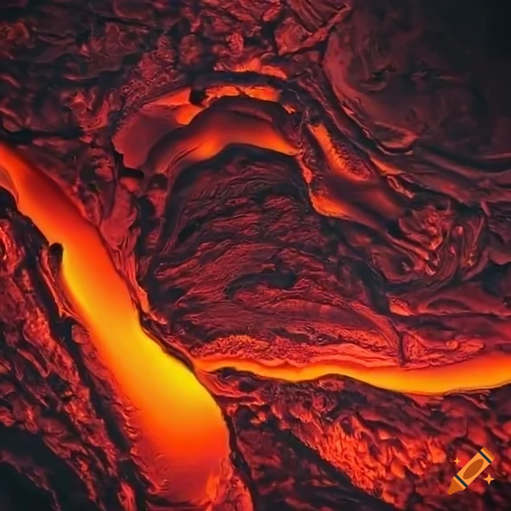 Texture of flowing lava on Craiyon