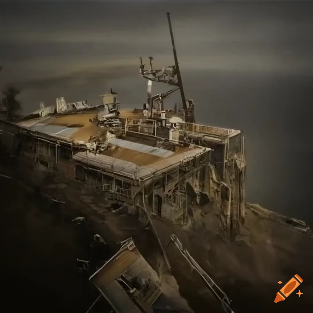 A rust space station. sherlock holmes. a cliff