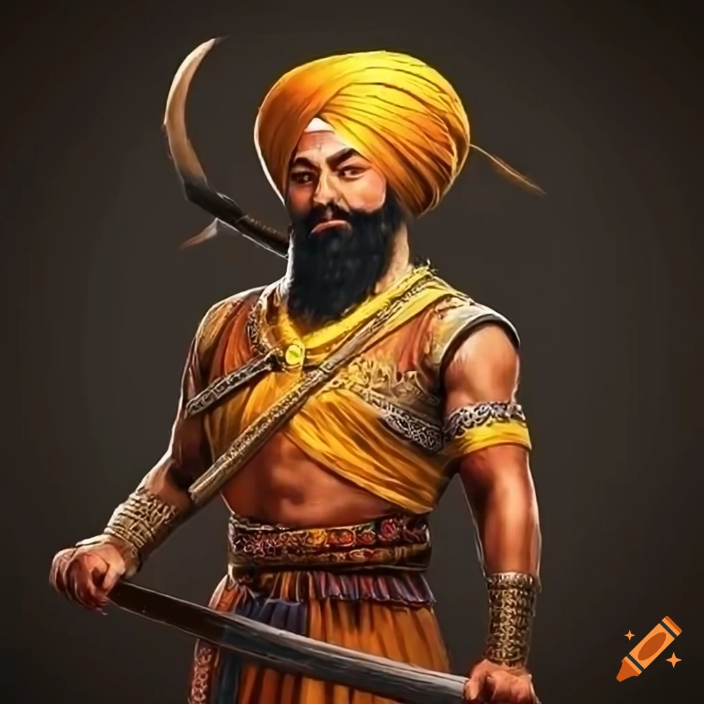 Sikh indian warrior on Craiyon