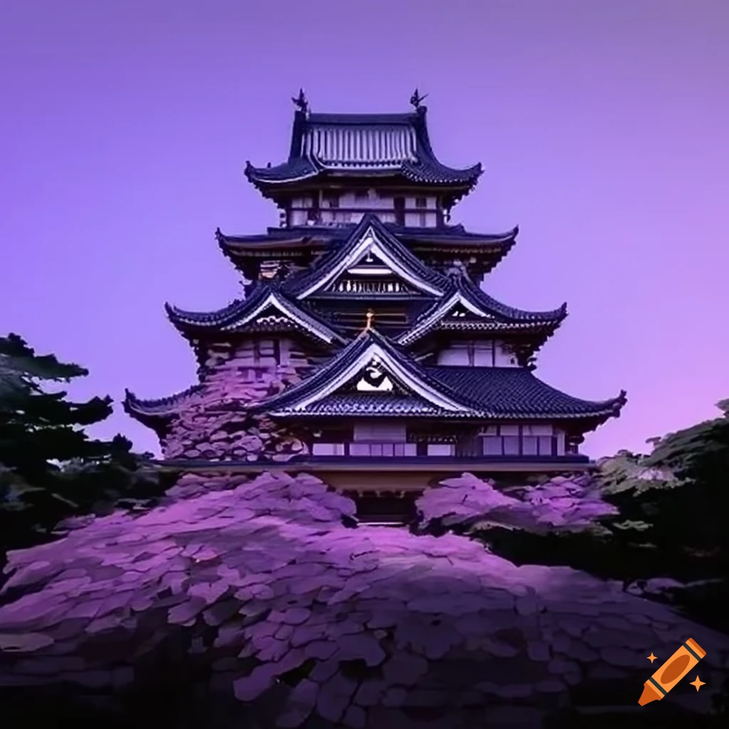 Japanese purple castle
