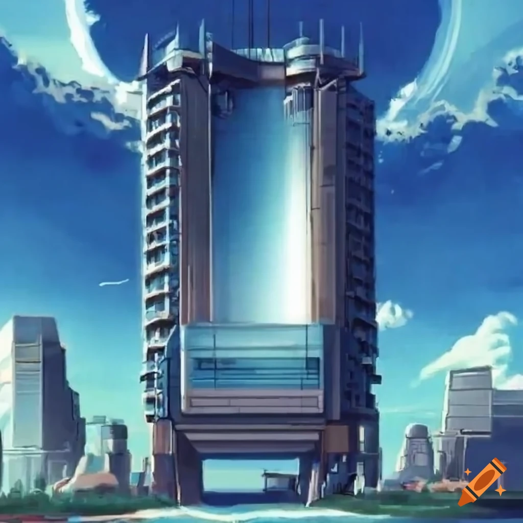 Hiroshi nagai, cyber city oedo 808, machinery, building front view on ...