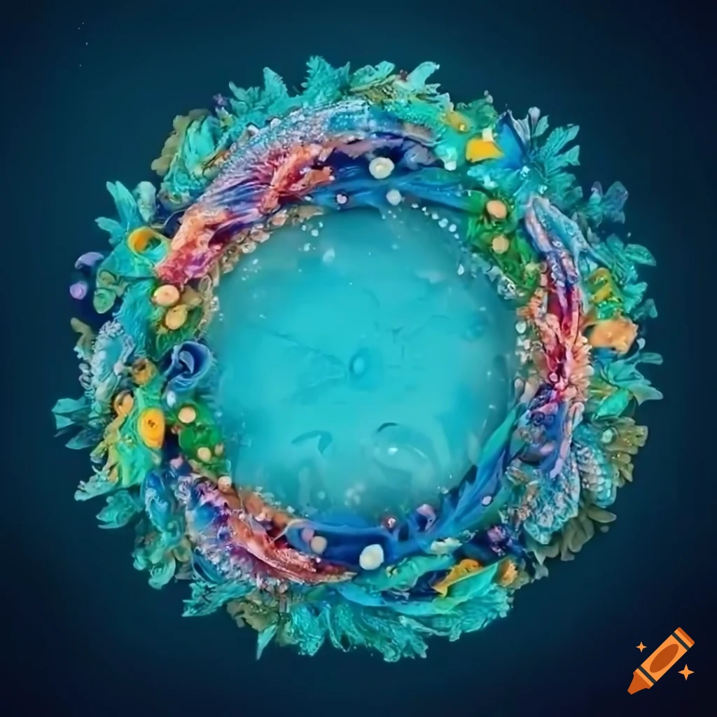 Perfect circular ocean wreath, ocean colors, star fish, summer vibes ...