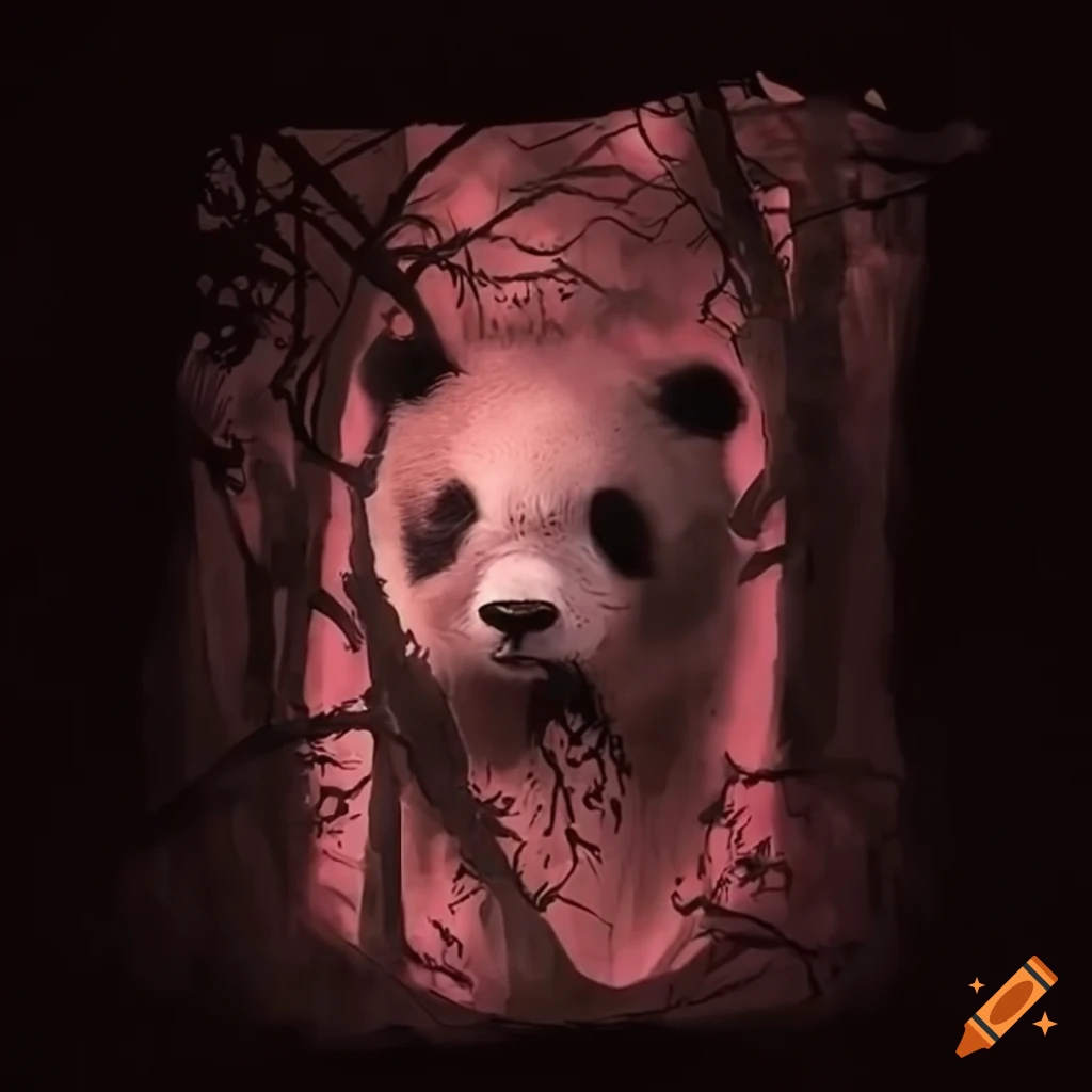 Create an album cover for the band “mountain panda murder machine”