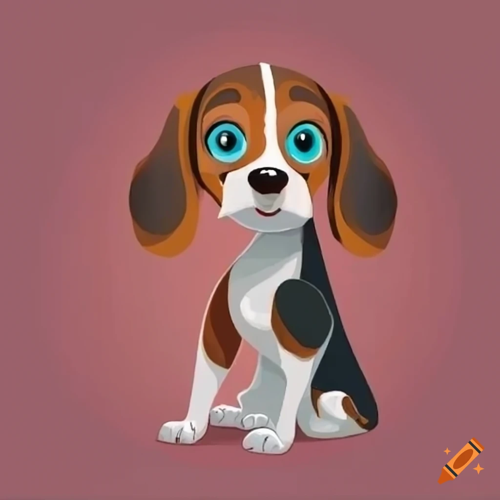 Pixar beagle puppy character design