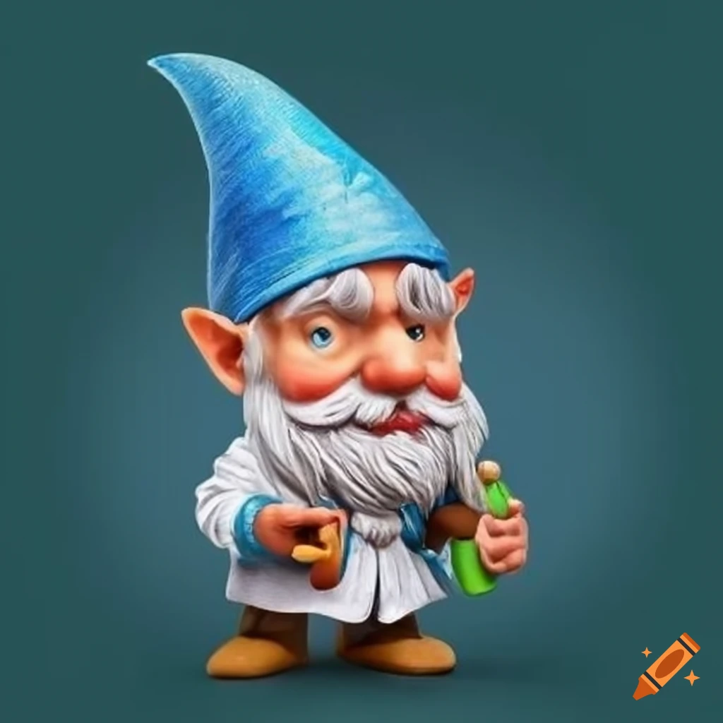 Scientist gnome on Craiyon