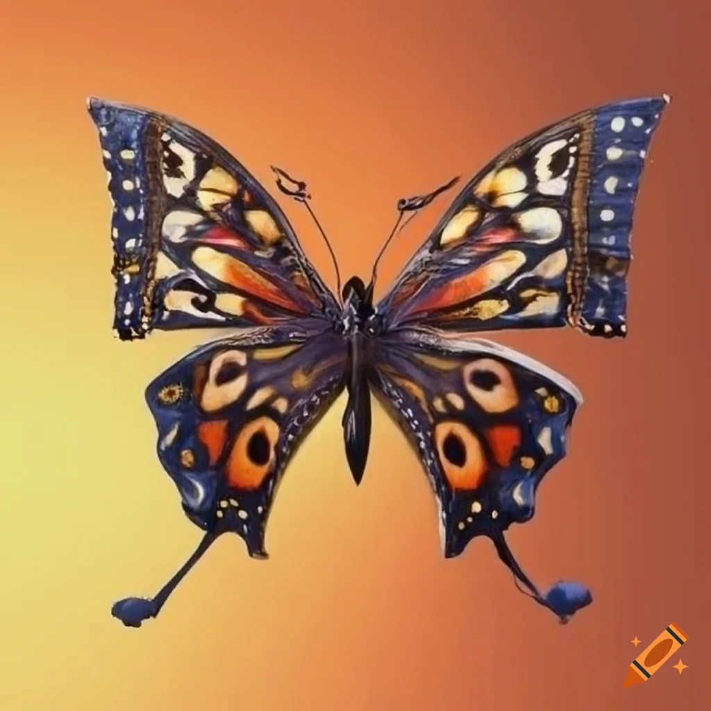 Medieval butterfly on Craiyon