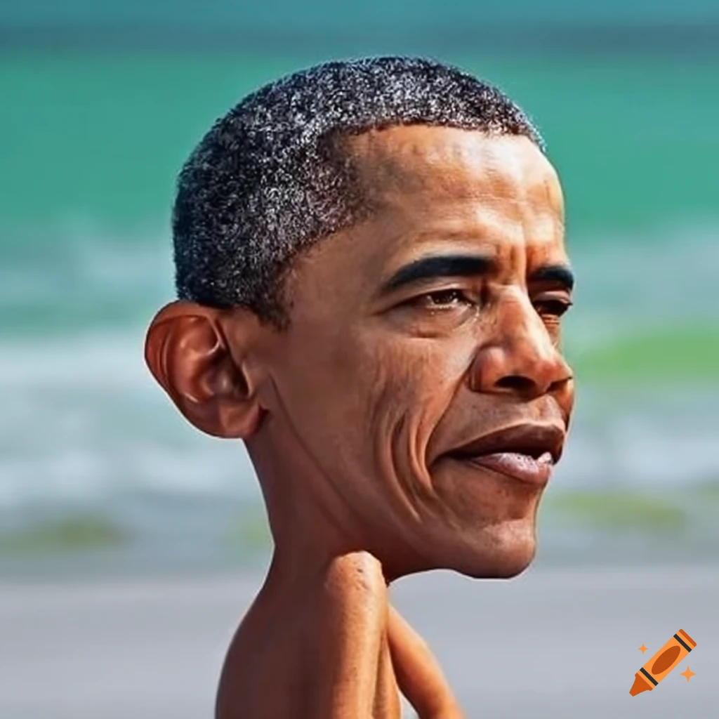 Barack obama at the beach