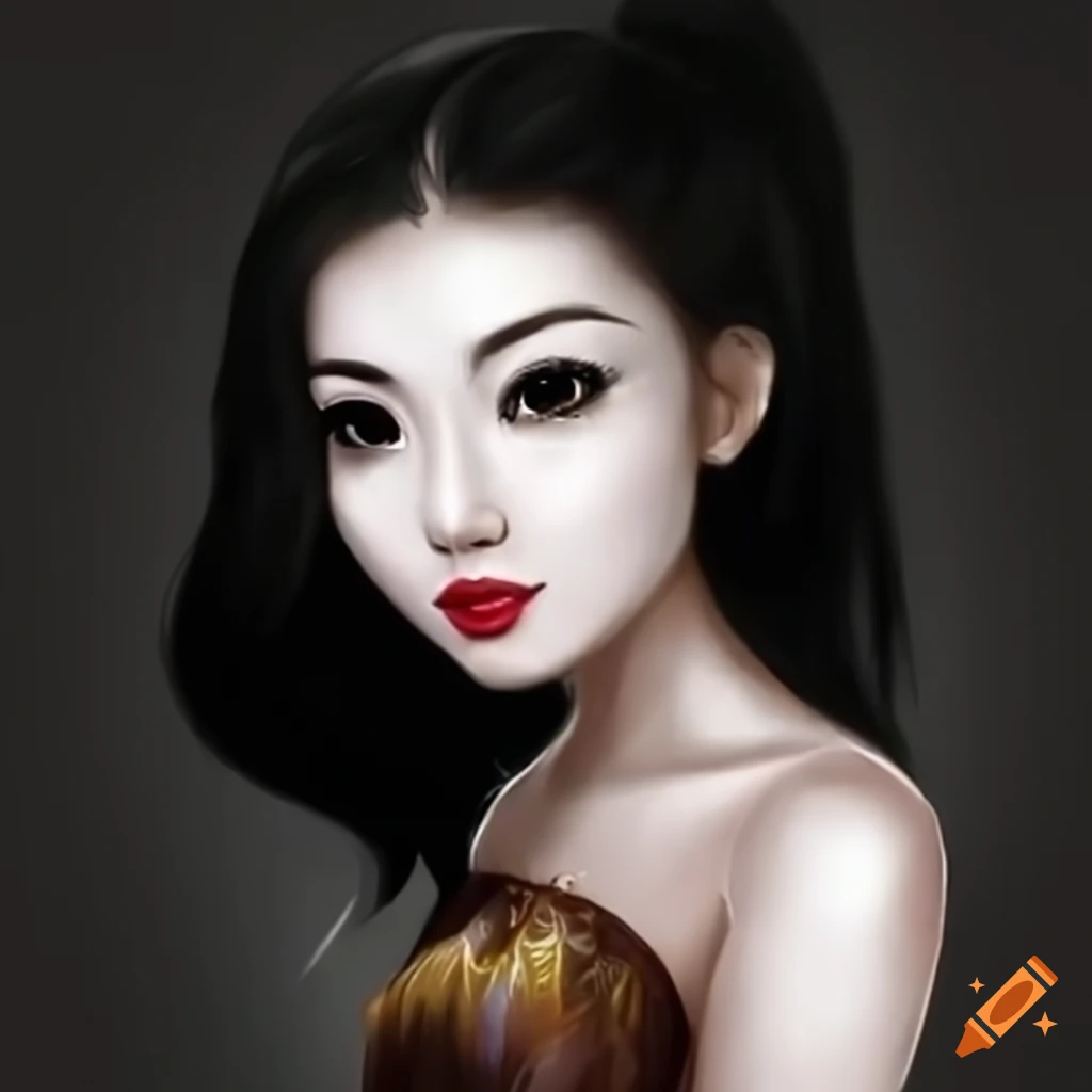 Cartoon avatar of an asian woman inspired in tinker bell on Craiyon