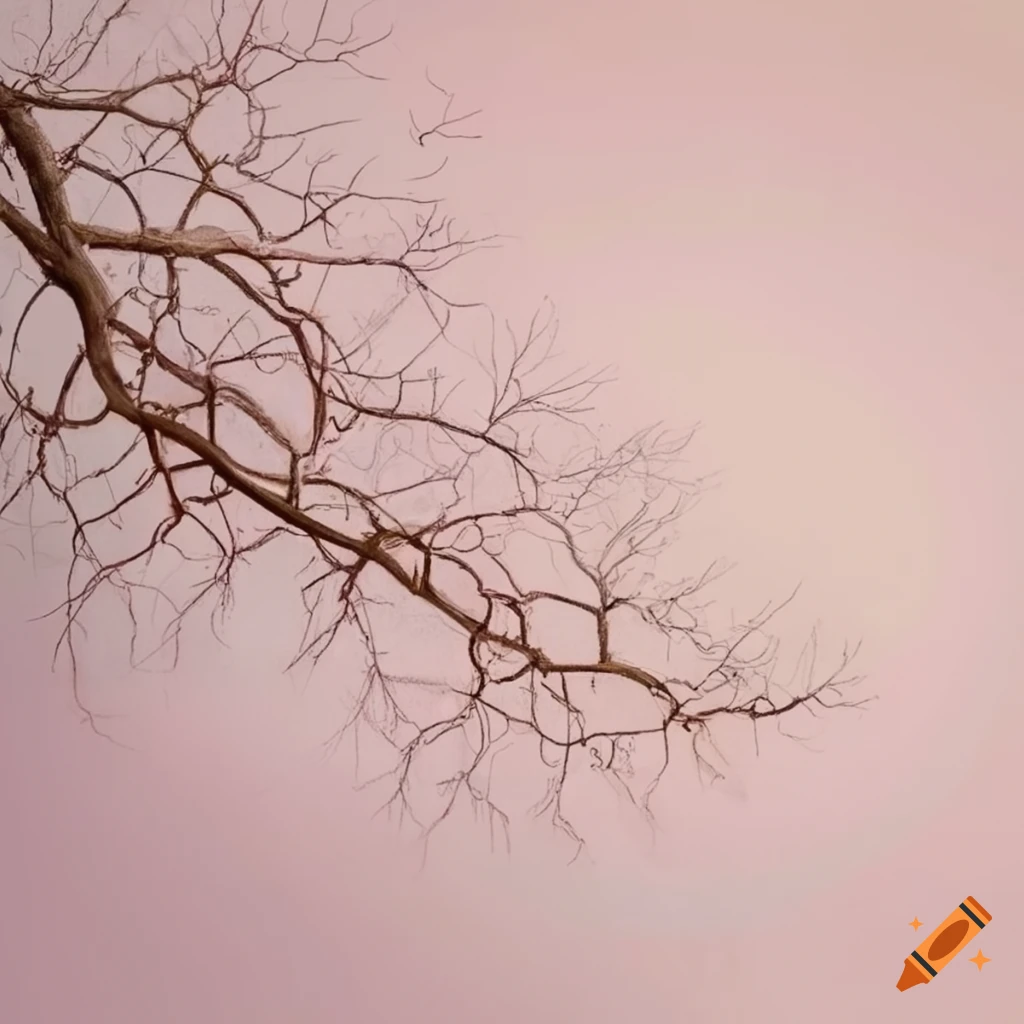 A pastel mood board featuring delicate and branch-like structures on ...