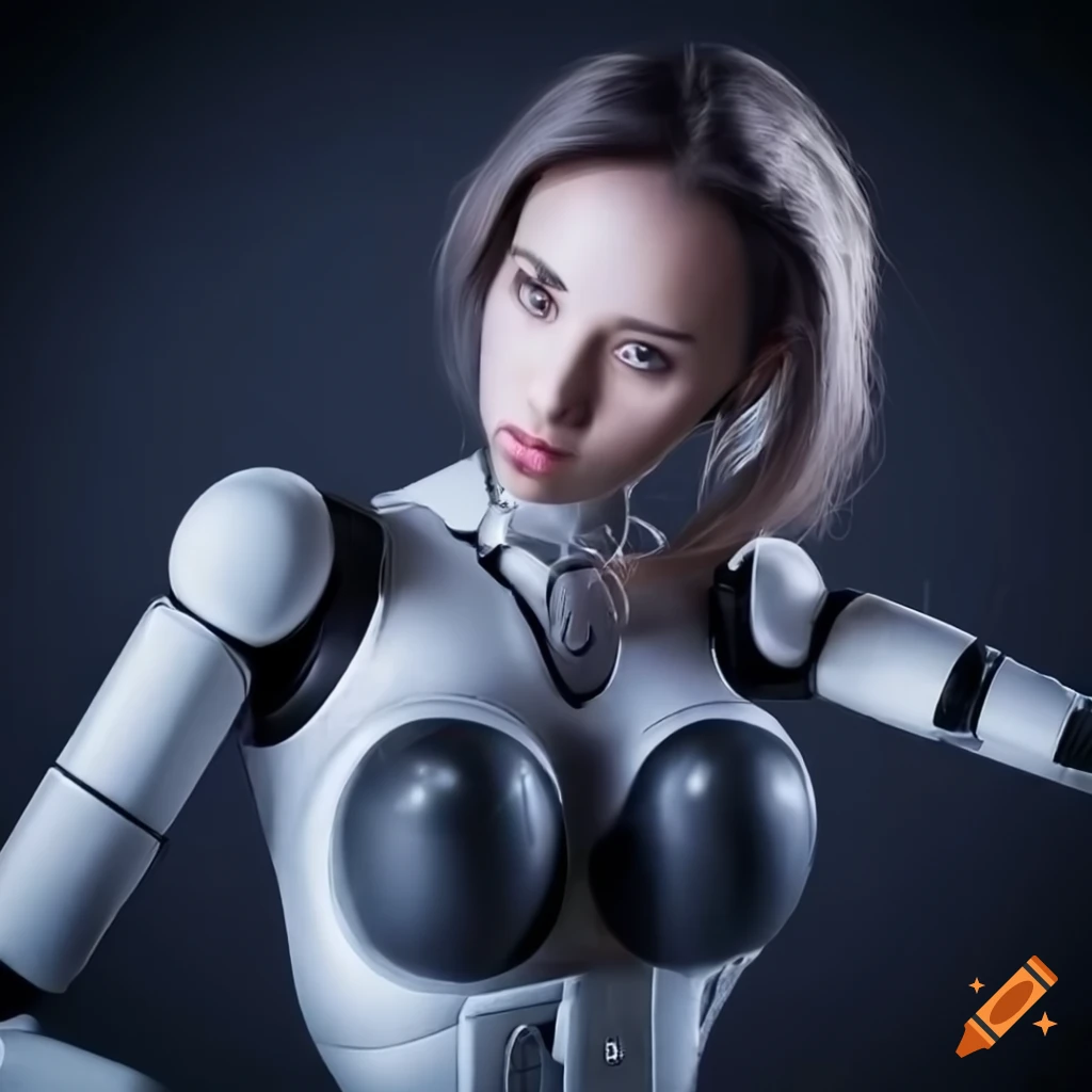 Techno robot girl on Craiyon