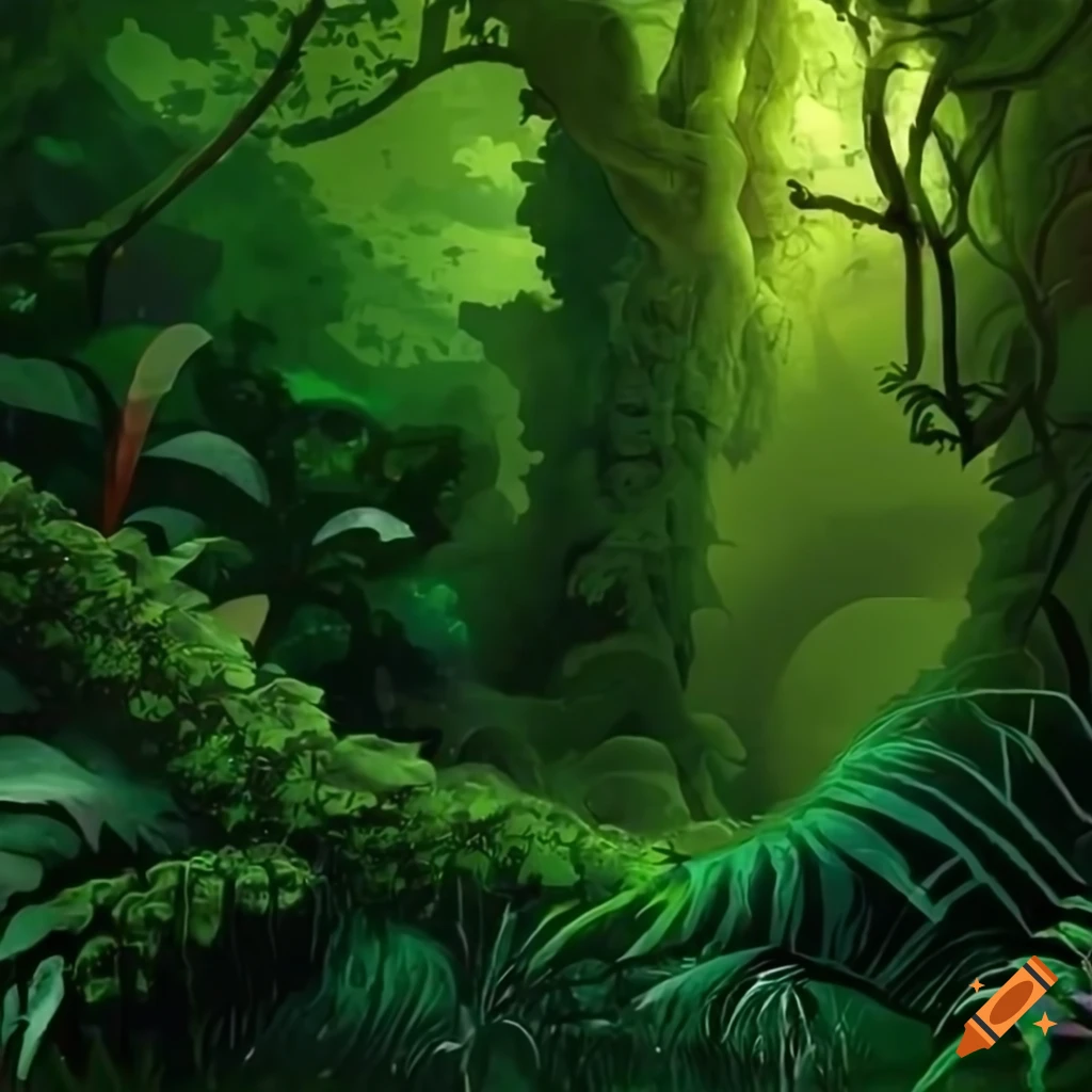 Jungle background on Craiyon