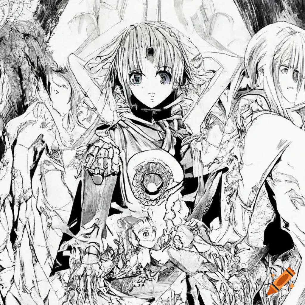 Dark souls game in manga art style