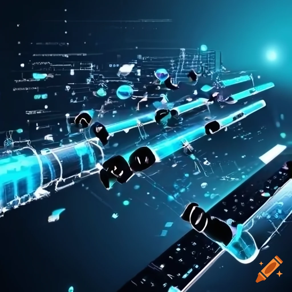 Create an artistic representation of a digital platform that simplifies ...