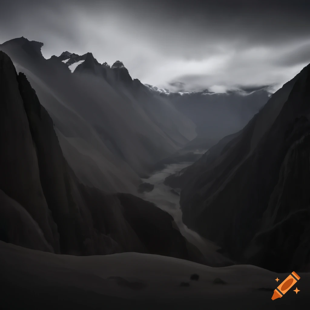 Dark peru landscape
