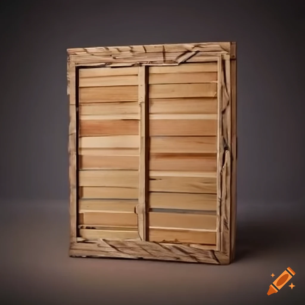 Wooden crate made into a makeshift square shield