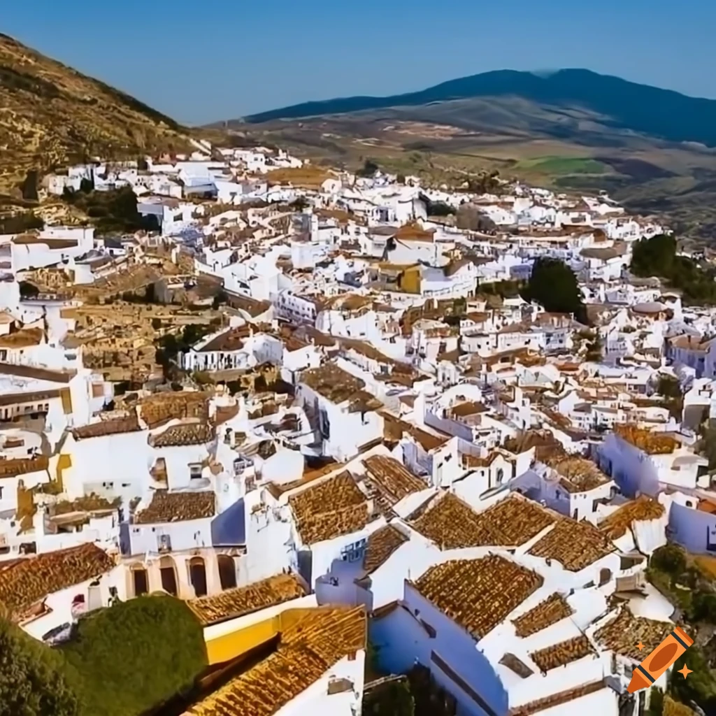 Aerial view of martos town in andalusia, spain on Craiyon
