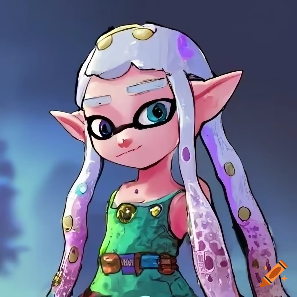 Zelda in splatoon art style