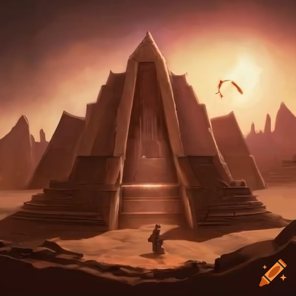 Top down perspective ancient jedi temple battlemap for ttrpg on a ...