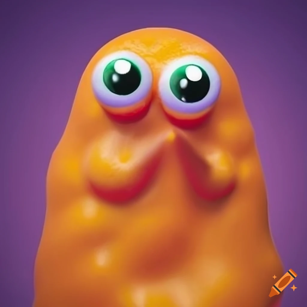 Shocked orange blob
