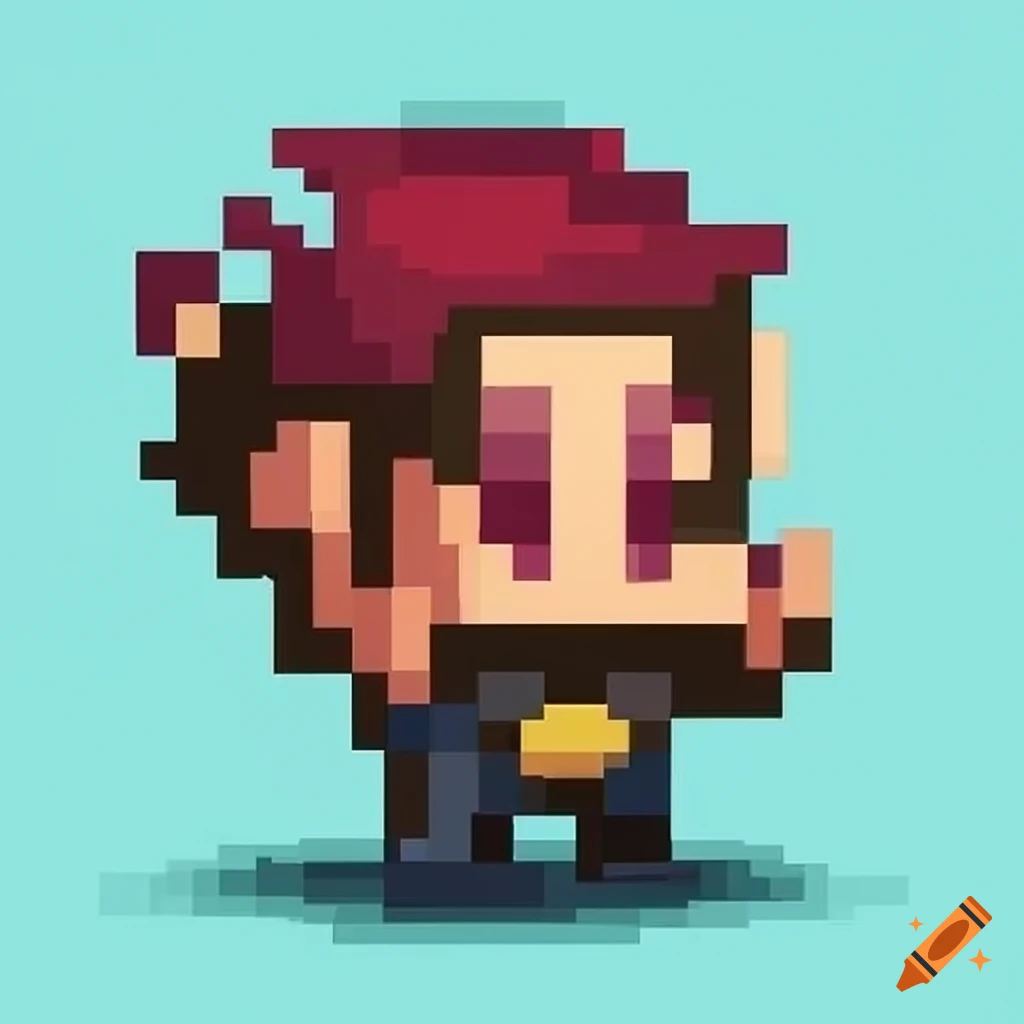 8 bit main character on Craiyon