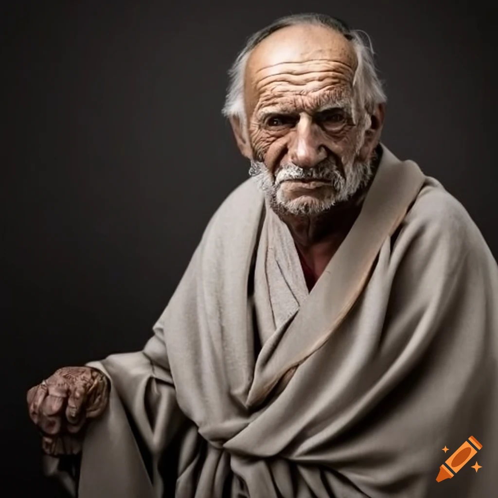Old man in a toga on Craiyon