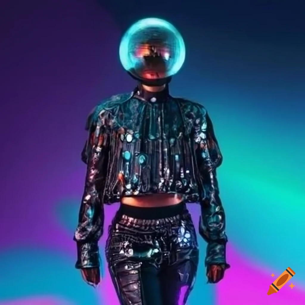 Really cool fashion, 70's disco inspired, cyber punk, space uniform on ...