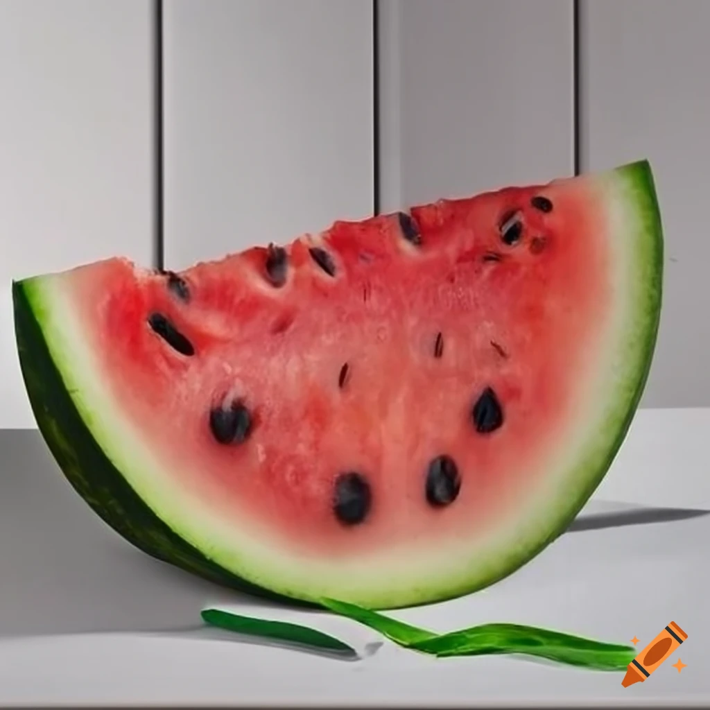 Watermelon-slice full-size hyper-realistic