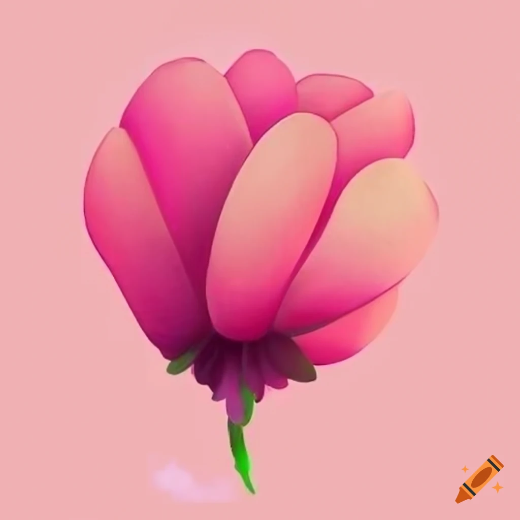 Pink flower cartoon on Craiyon