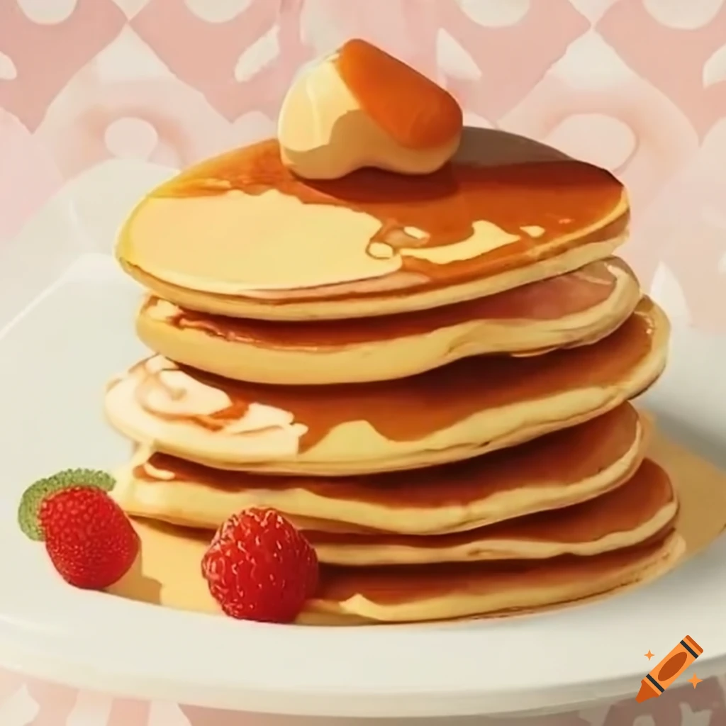 Pancakes in the style of sara graham on Craiyon