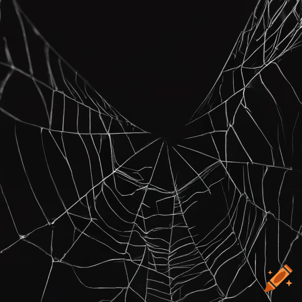 Corner Spider Web Black Background