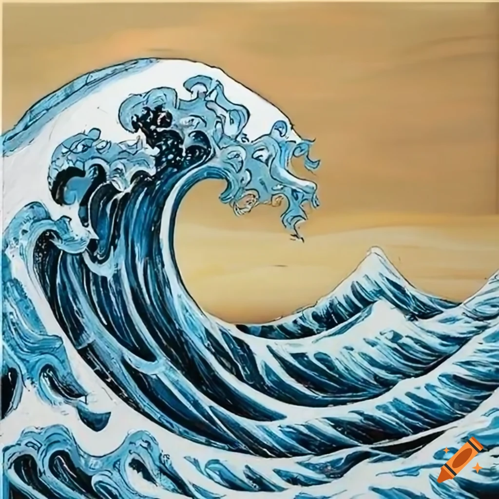 Waves, manga, fine lines