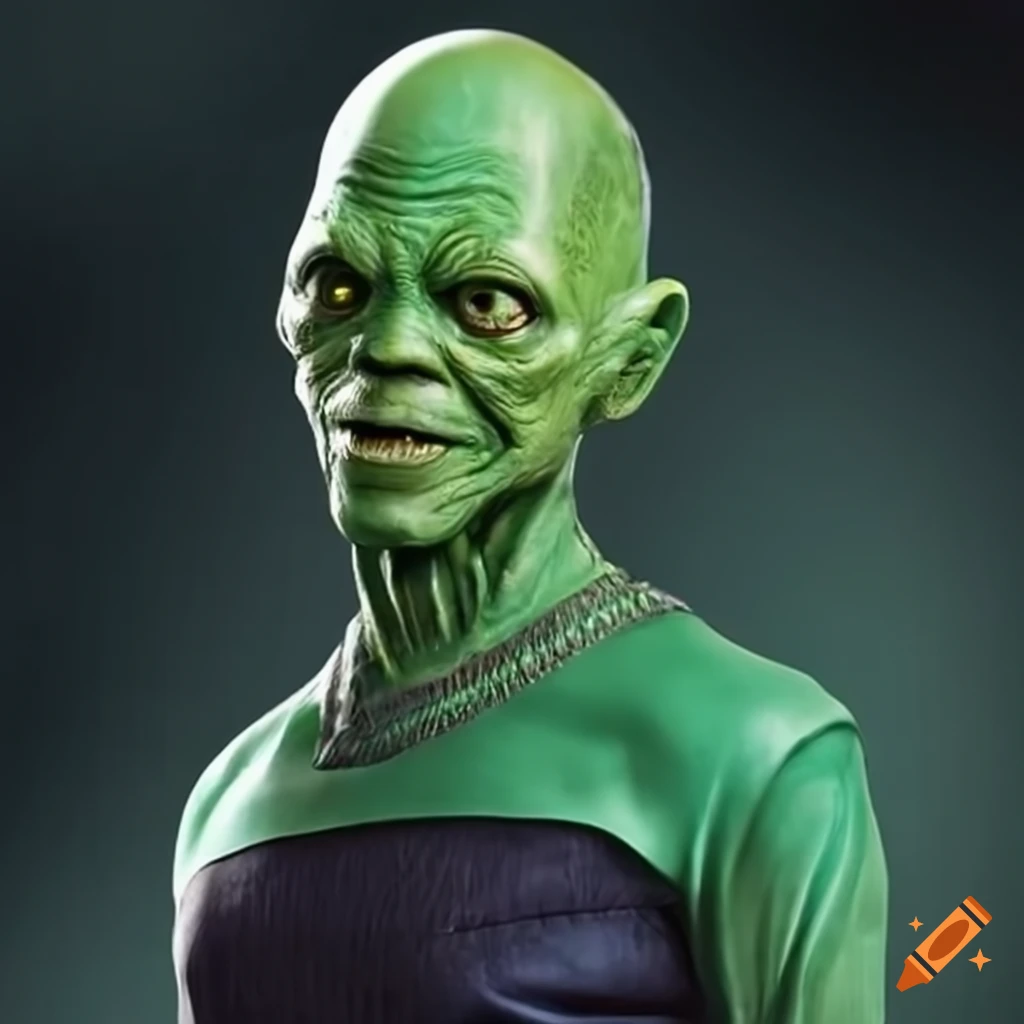 Jim henson inspired star trek green skinned humanoid alien scientist on ...