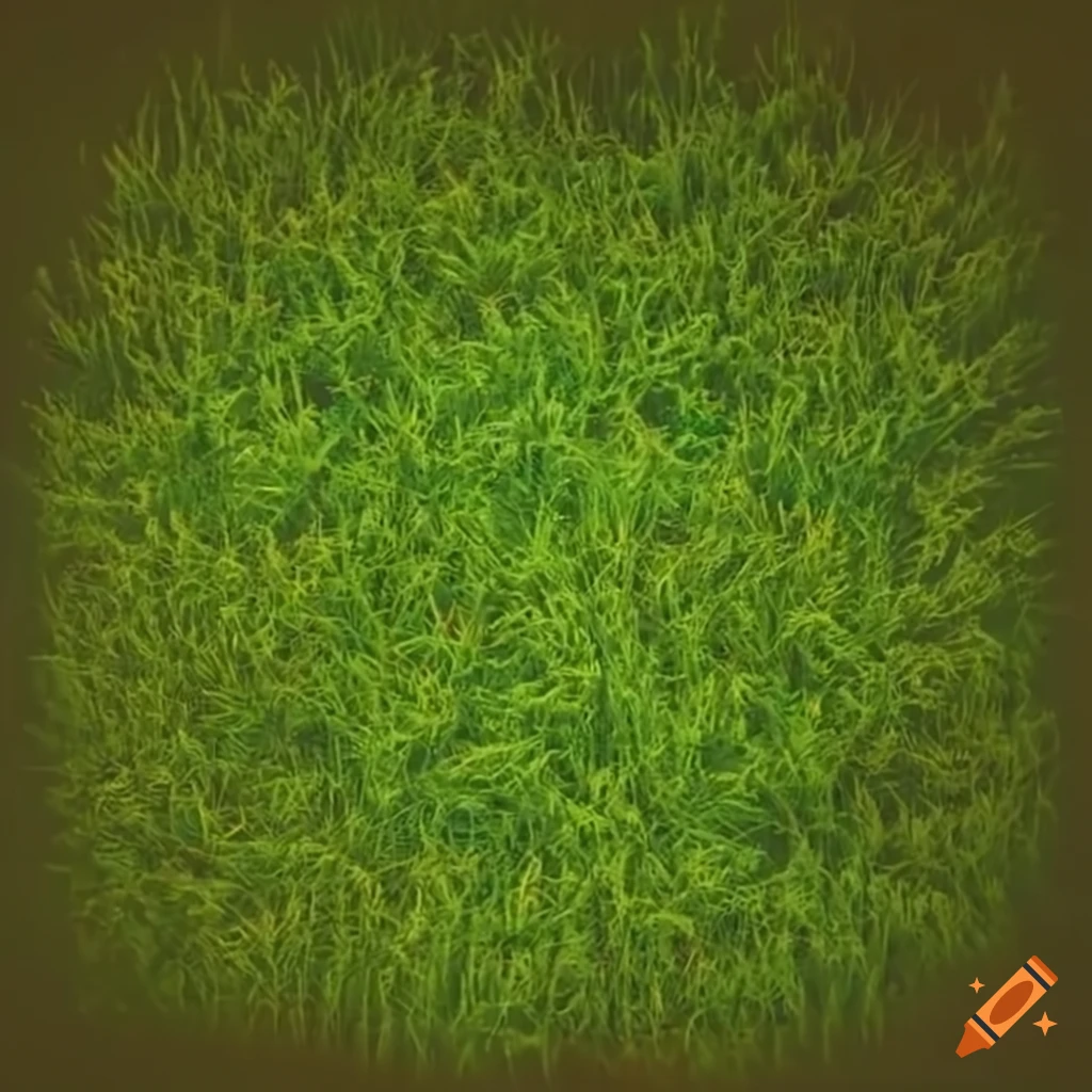 Top-down view of grass on Craiyon