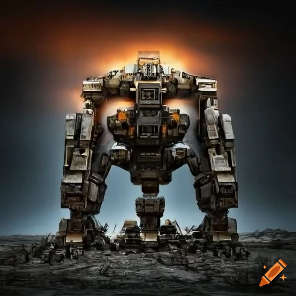 Realistic photo of large construction mech on Craiyon