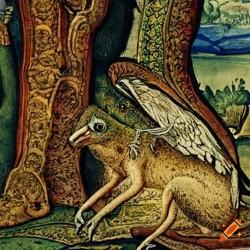 High resolution, fine detail, wide view, color pen and ink illustration ...