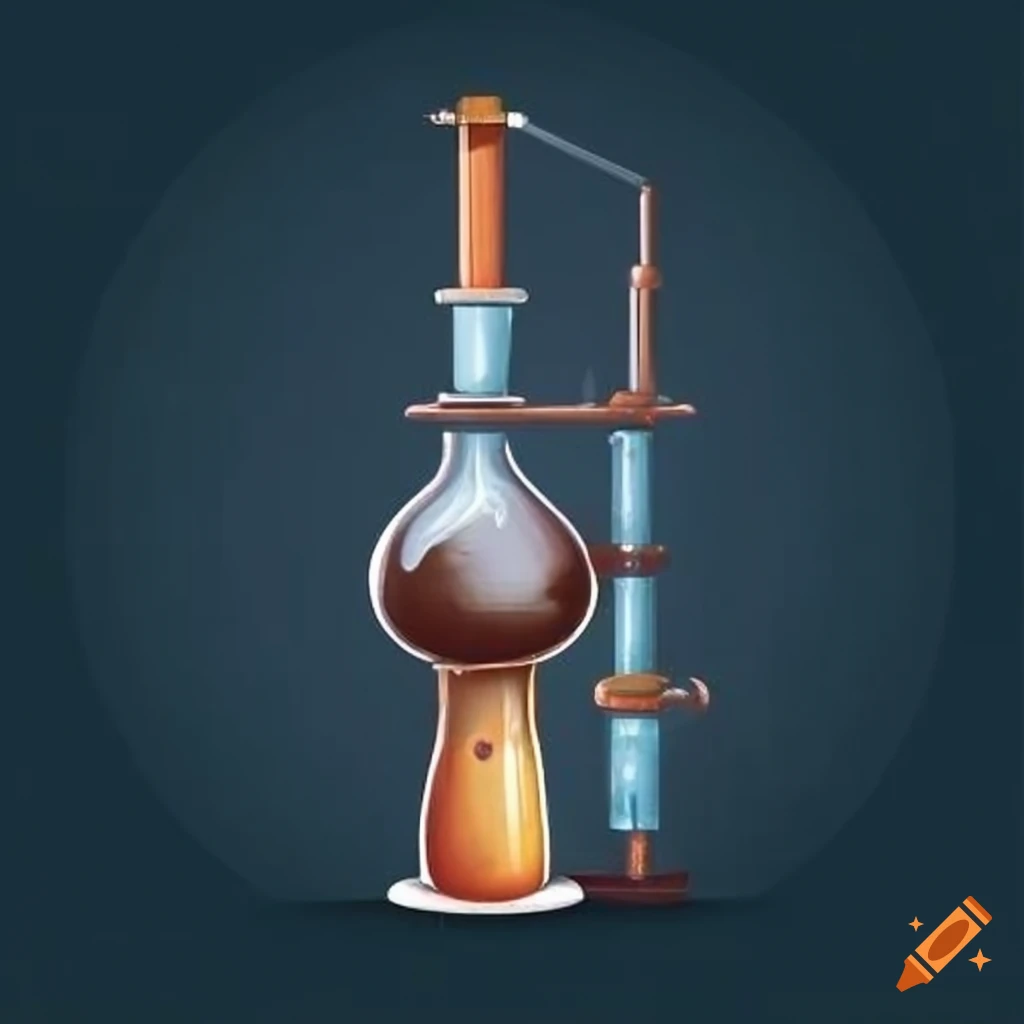 Medieval glass distillation apparatus on Craiyon