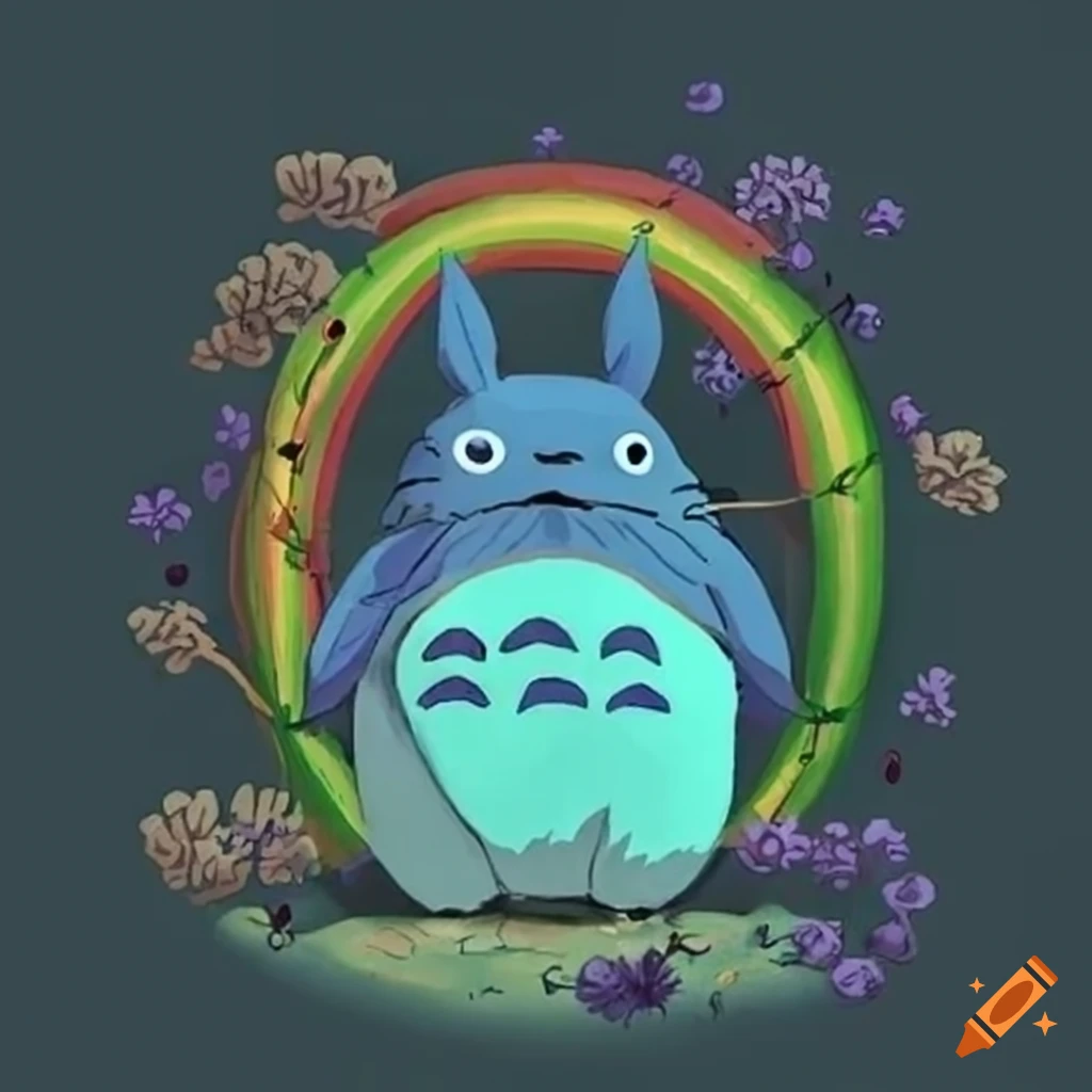 Rainbow color totoro