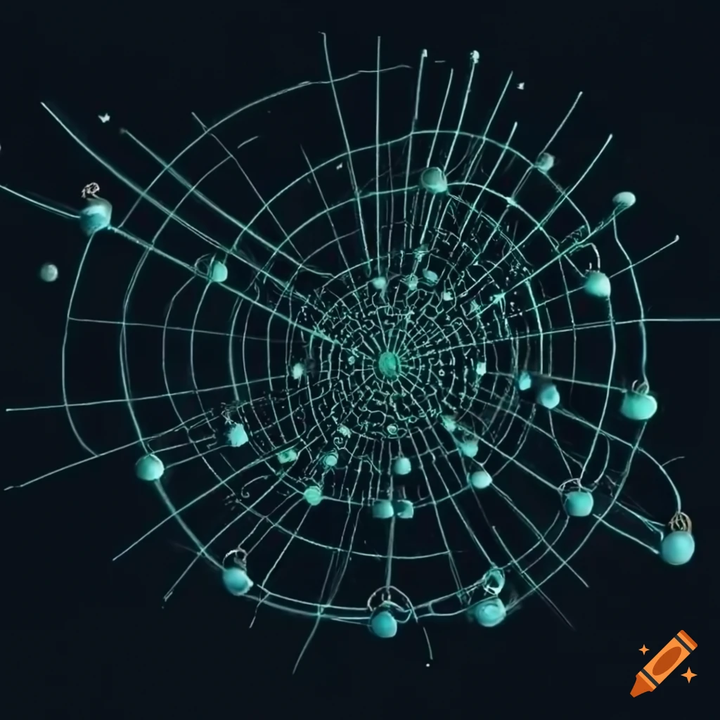 Spaghetti network of data on Craiyon