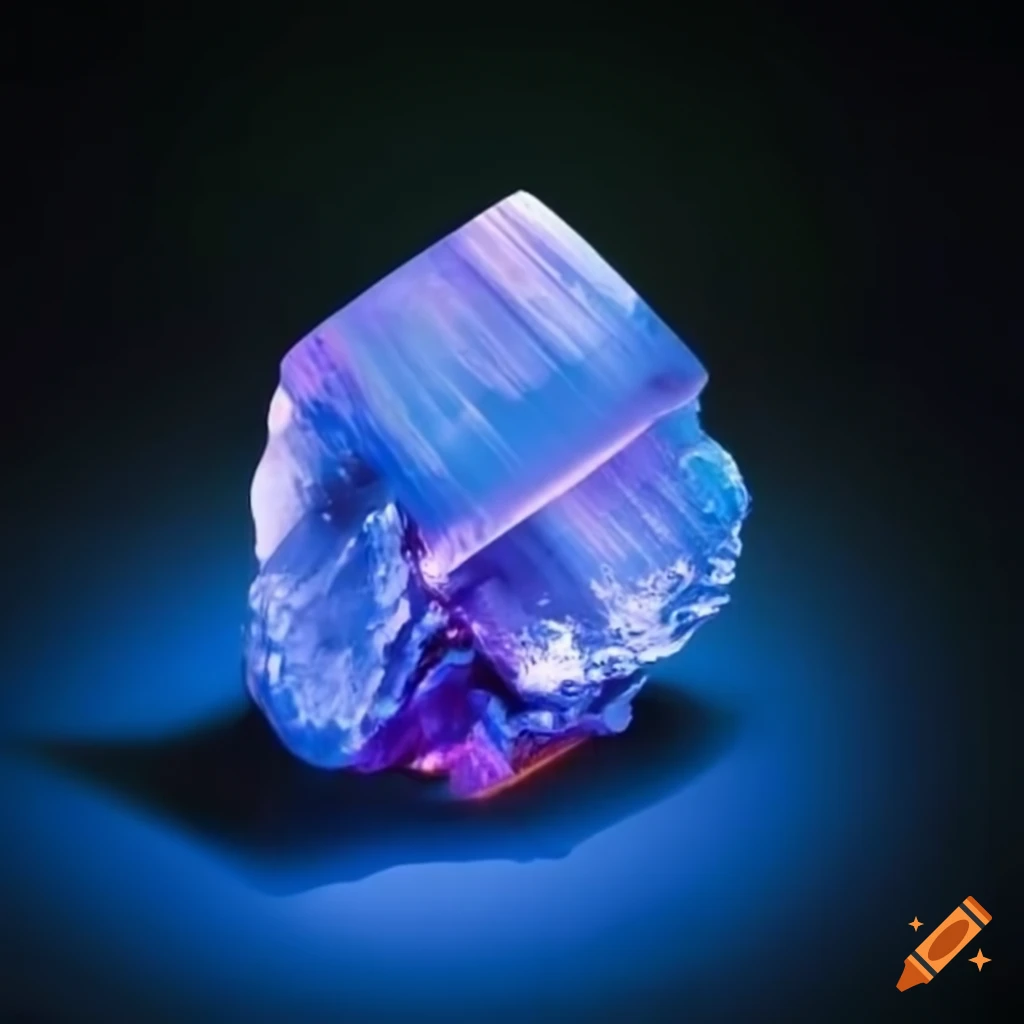 Crystal under a microscope oil paninting