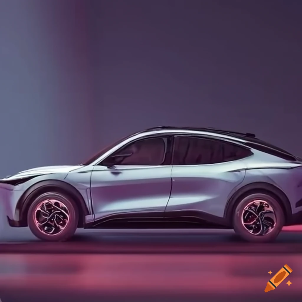 A side view of the ford mustang mach-e