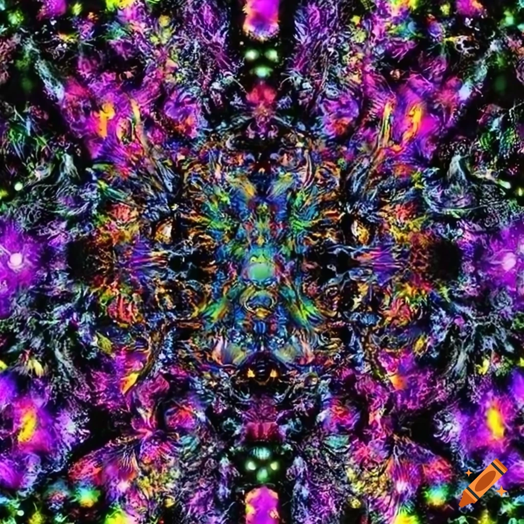 Cosmos and stars psychedelic background black