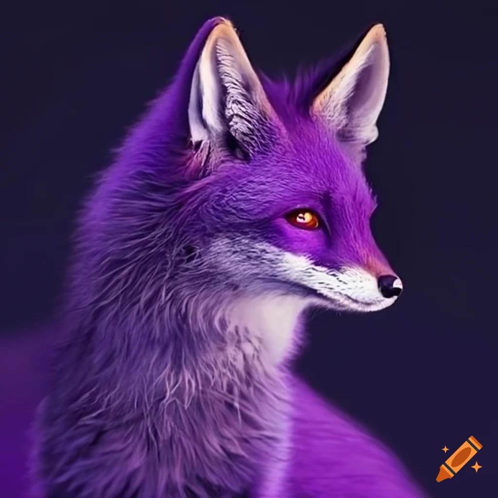 Purple fox on Craiyon