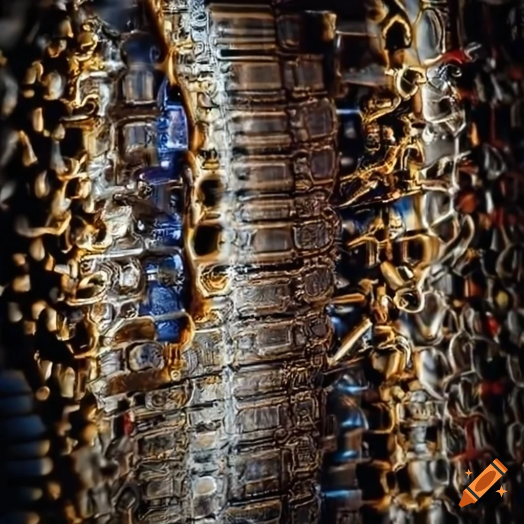 Detailed and complex technological structure on Craiyon