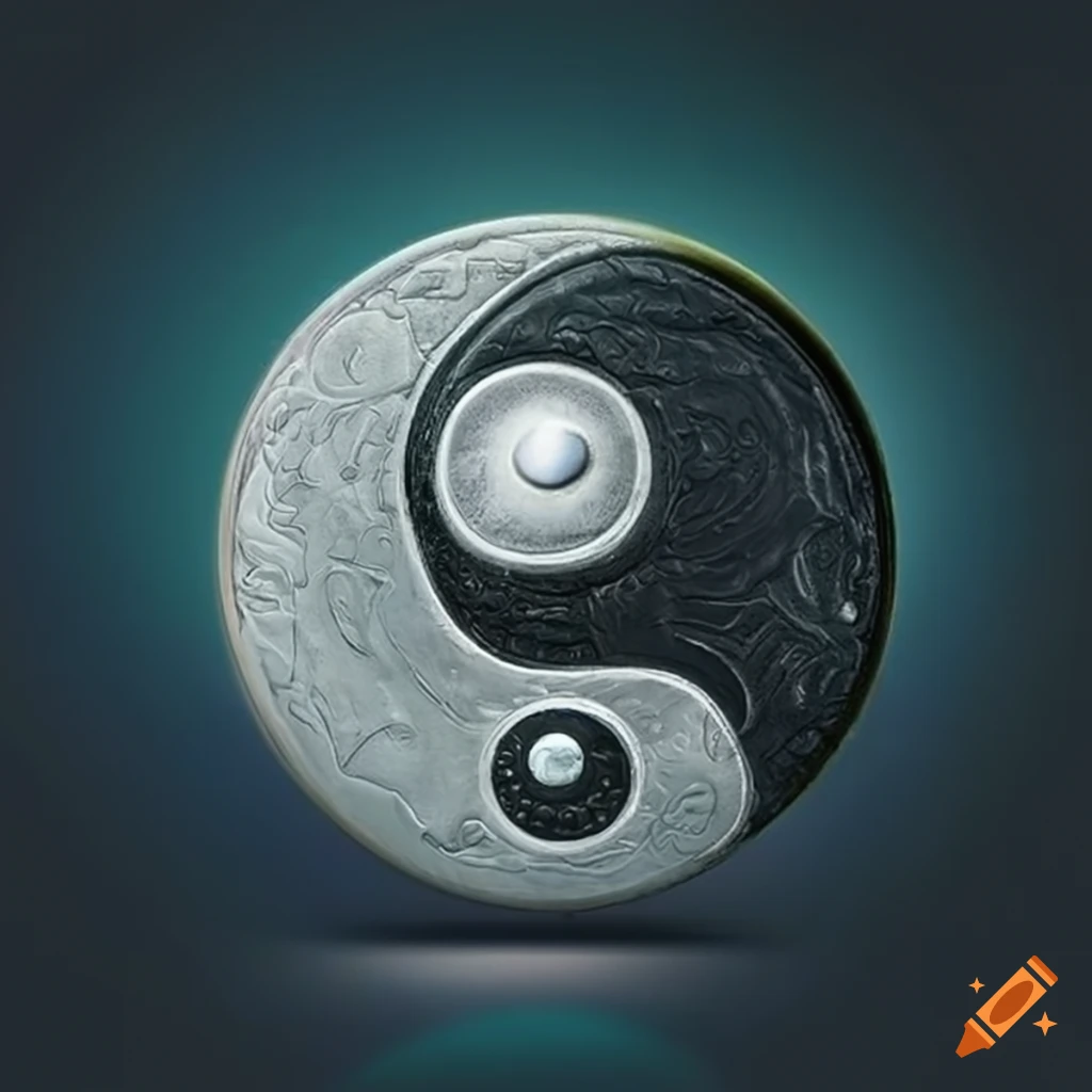 Yin yang coin on Craiyon