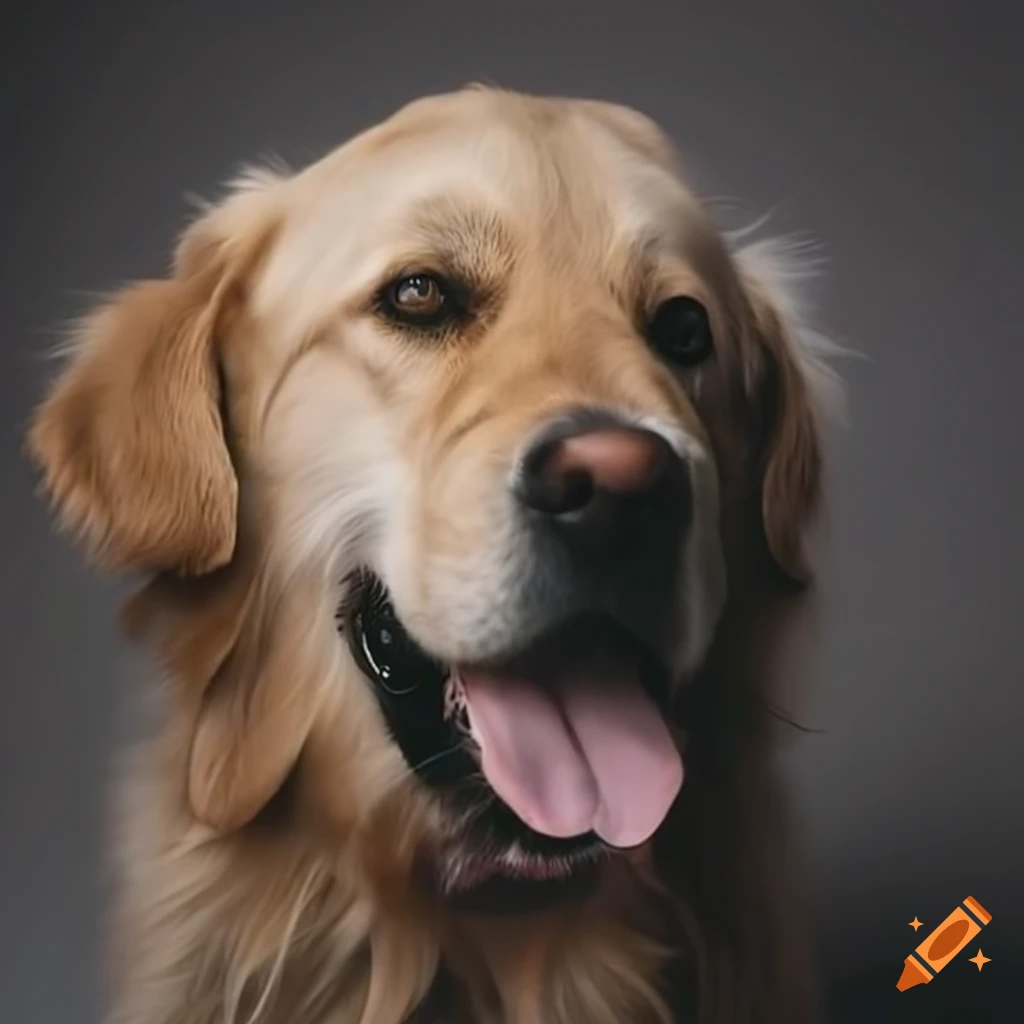 Golden retriever as a human on Craiyon